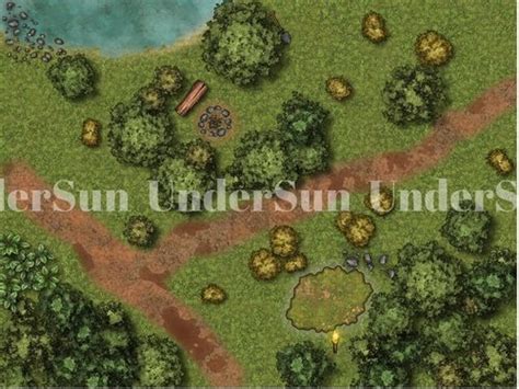 Fork In The Forest 40x30 Map Undersun Drivethrurpg