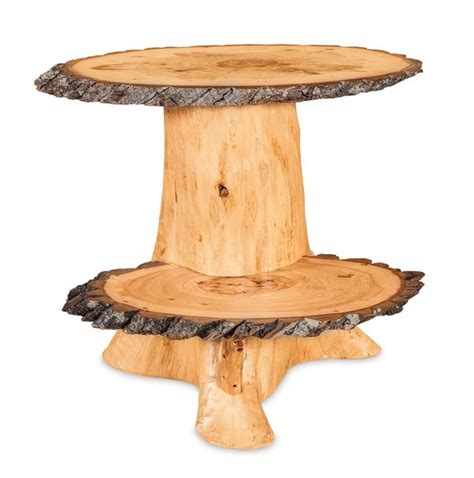 Rustic Log Double Slab Stump End Table From Dutchcrafters Amish