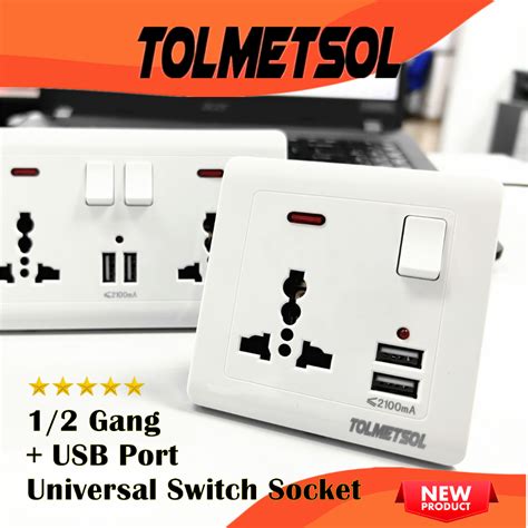 High Quality Universal Wall Socket With USB Port Electrical Outlet USB 1Gang 2Gang 13A