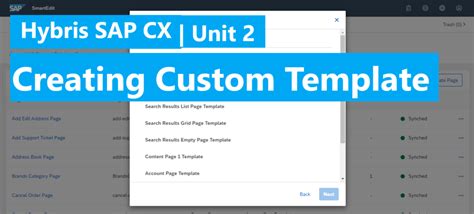 Sap Hybris Tutorial Cms Create Custom Template Unit 2 Pinestran
