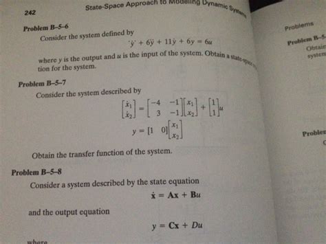 state space approach to modeling dynamic systems