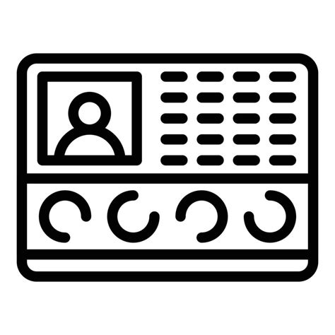 Video Intercom Security Icon Outline Vector Door System 15106961
