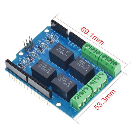 Relé Shield 5v 3a Relay Shield 4 Canais Para Arduino Cdr05 Shield