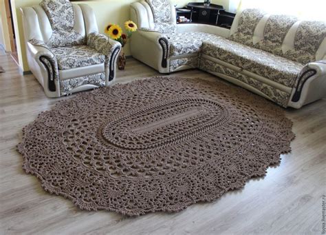 Free Crochet Pattern For A Large Oval Rug ⋆ Crochet Kingdom