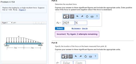 Solved Replace The Loading By A Single Resultant Force