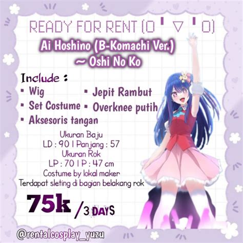 Jual Rentalsewa Only Ai Hoshino B Komachi Version Oshi No Ko