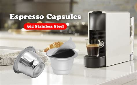 Reusable Espresso Capsules Stainless Steel Cups Filters Refillable Filters Reusable