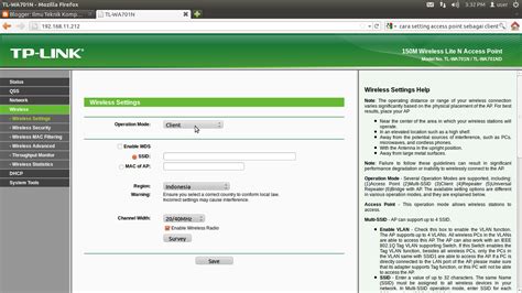 Cara Setting TP Link Wireless N Access Point AP TL WA ND CometSoul