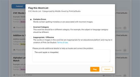 How Do I Report Misspellings Incorrect Answers Or Errors In Question Sets Or Word Lists Help