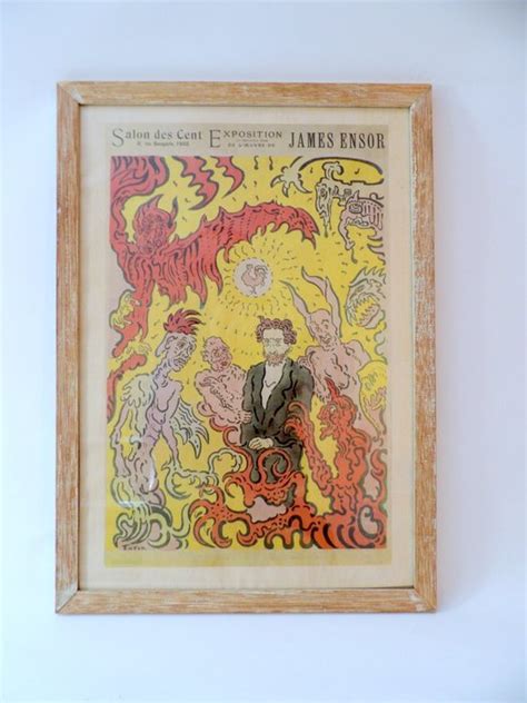 James Ensor 1860 1949 Affiche Salon Des Cents Exposition En Décembre 1898 De Loeuvre De
