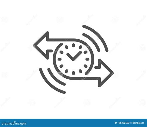 Timer Line Icon Time Or Clock Sign Stock Vector Illustration Of Symbol Line