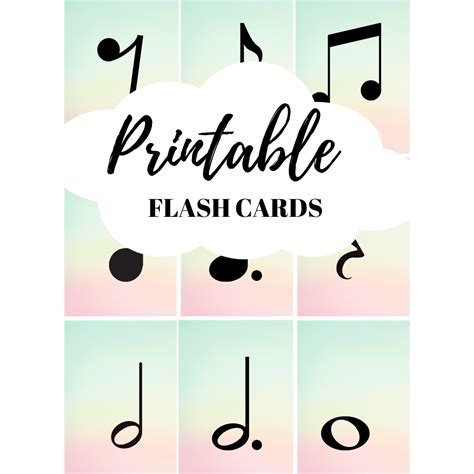 Music Notes Flash Cards Printable Plan Your Year Easily