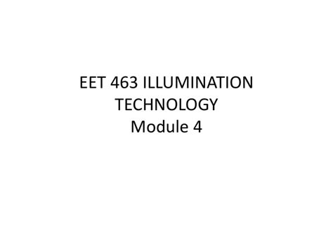 Street Lighting Illumination Technology Module