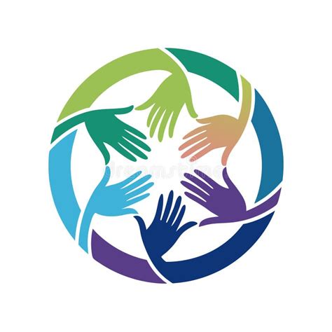 Colorful Hands In Circle Representing Unity Collaboration Teamwork Diversity And Inclusion