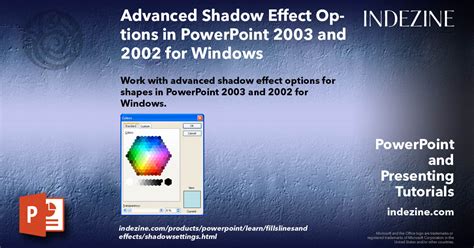 Advanced Shadow Effect Options In Powerpoint 2003 And 2002 For Windows