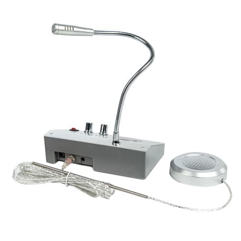 Improve Business ServicesDual Way Window Speaker Intercom System Silver Microphone Counter