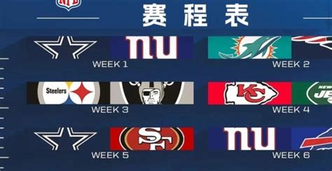 终于NFL 2023赛季完整赛程公布 腾讯新闻