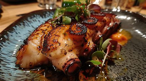 삼겹살을 곁들인 구운 문어 원고 심사원 계층화 된 전문 배경 일러스트 및 사진 무료 다운로드 Pngtree