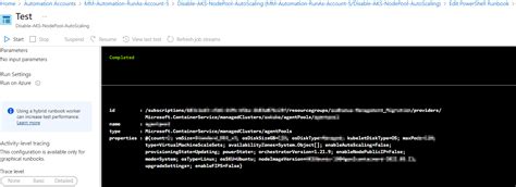 disable auto scaling of an aks node pool via azure powershell stack