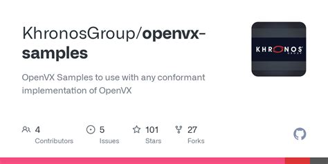 github khronosgroup openvx samples openvx samples to use with any