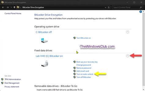 Turn On Or Off Auto Unlock For BitLocker Encrypted Data Drives