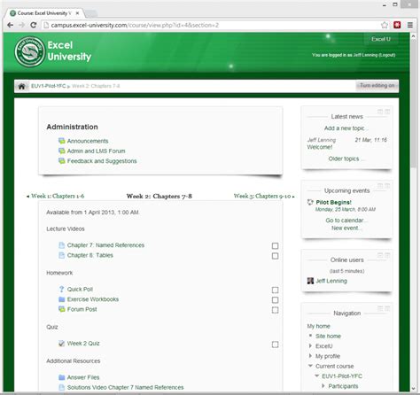 Excel University Interactive Excel University
