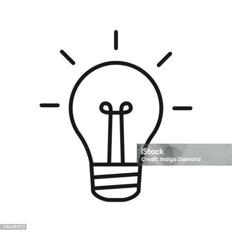 전구 선 아이콘입니다 편집 가능한 스트로크 개념적 아이디어 기호입니다 벡터 일러스트 레이 션 0명에 대한 스톡 벡터 아트 및 기타 이미지 Istock