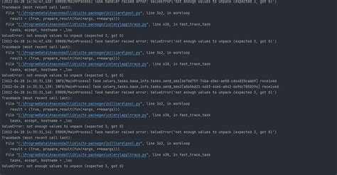 Celery提交任务出错 Valueerror Not Enough Values To Unpack Expected 3 Got 0
