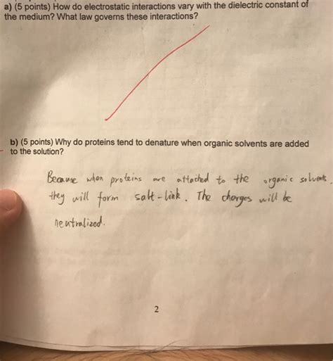 Solved A 5 Points How Do Electrostatic Interactions Vary