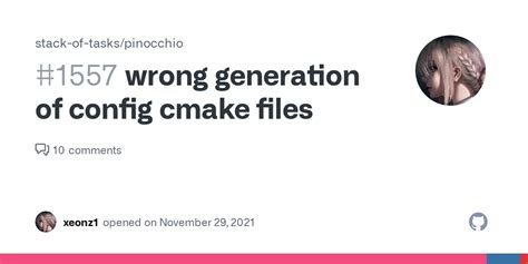 Wrong Generation Of Config Cmake Files Issue Stack Of Tasks Pinocchio GitHub