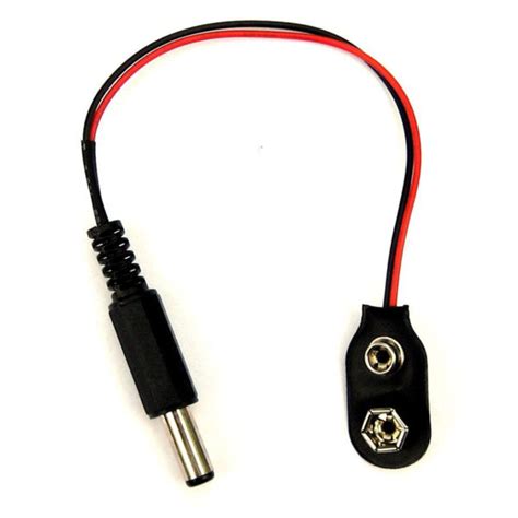 Plug Con Cablecillo Y Broche Bateria De 9v Para Alimentar Arduino Uno
