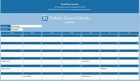 Free Linkedin Content Calendar Templates To Plan Posts Clickup