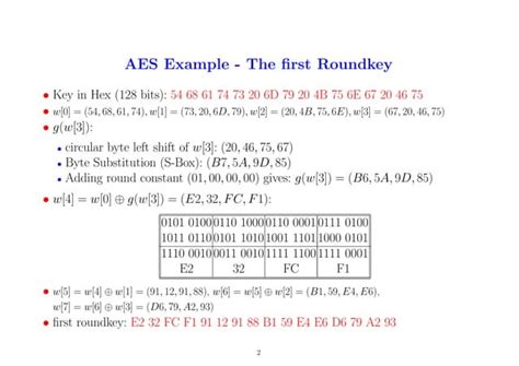 Aes Solved Example On Encryption All Roundspdf