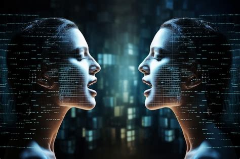 Premium AI Image Voice Recognition And Voice Cloning Artificial Intelligence Concept