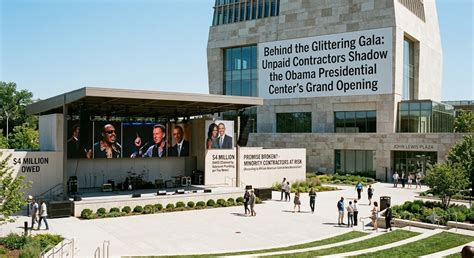 Unpaid Contractors Shadow The Obama Presidential Centers Grand Opening