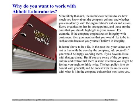 Abbott Laboratories Interview Questions And Answers Doc
