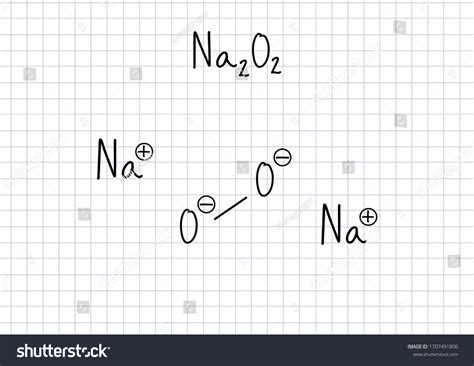 Sodium Peroxide Handwritten Chemical Formula Illustration Stock