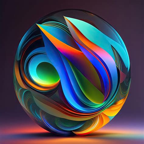 Premium Ai Image Generative Fractal Art Abstract Colorful Glowing