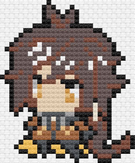 Genshin Impact Zhongli Chibi Cross Stitch Pattern Etsy