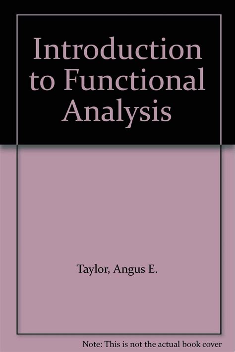 Introduction To Functional Analysis 9780898749519 Taylor