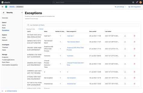 rule exceptions and value lists elastic security solution [7 17