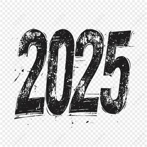 검은 격리 된 벡터에 2025 그런 지 글자 Png 일러스트 무료 다운로드 Lovepik