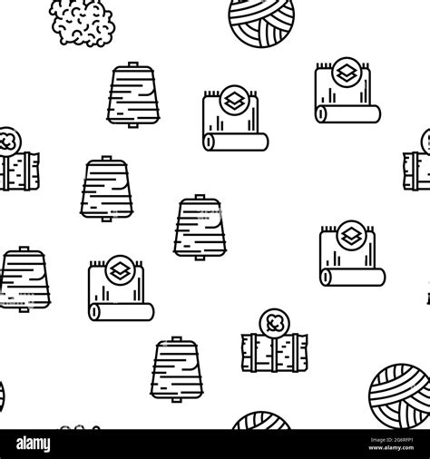Textile Production Collection Icons Set Vector Stock Vector Image And Art