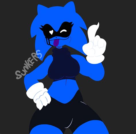 Rule 34 1girls Black Eyes Black Shorts Blue Crop Top Fanon Friday