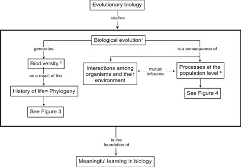 Concept Map Of Evolutionary Biology Showing The Two Components Of