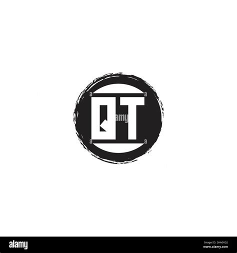 QT Logo Initial Letter Monogram With Abstrac Circle Shape Design Template Isolated In White