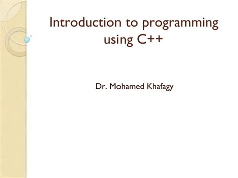 Ppt Introduction To Programming Using C Powerpoint Presentation Free Download Id9653107