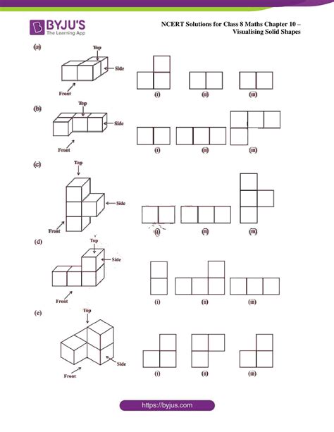 Ncert Solutions Class 8 Maths Chapter 10 Visualising Solid Shapes