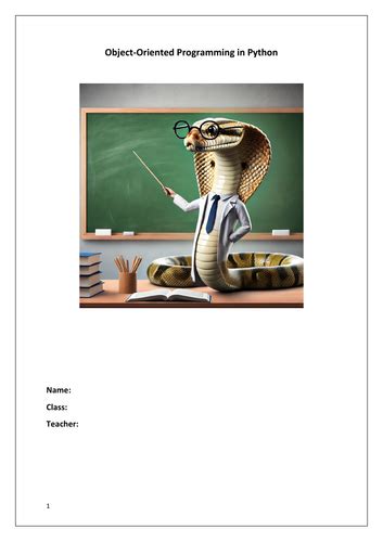 Free Python Object Oriented Programming Oop Guide Teaching Resources