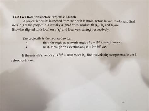 Solved Two Rotations Before Projectile Launch A Chegg